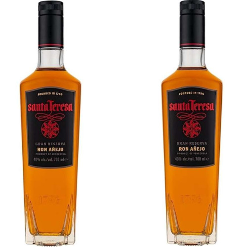 2 botellas de Santa Teresa Ron Oscuro Gran Reserva de 700ml