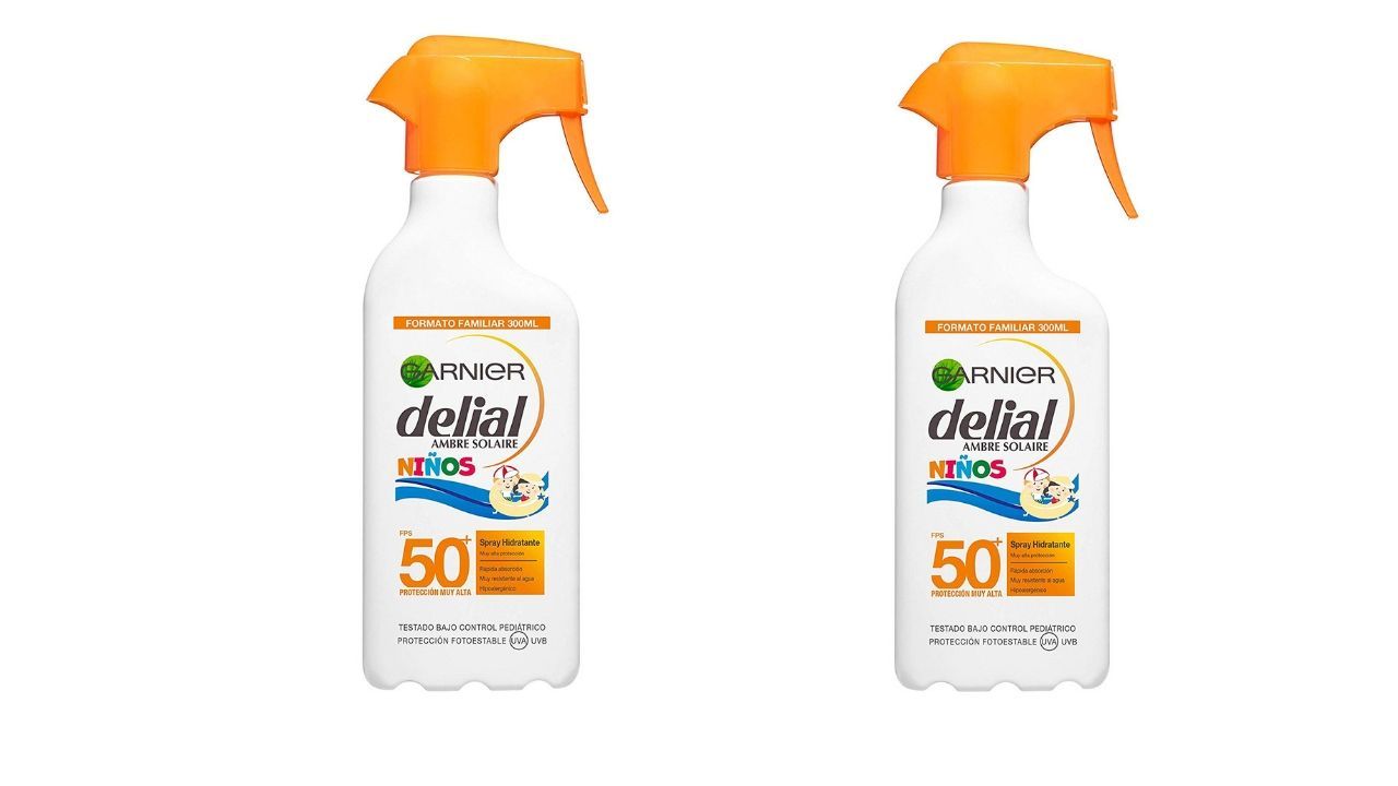 ¡Vuelve! 2x Spray solar Garnier Delial 50+ Niños 300 ml por sólo 13,42€