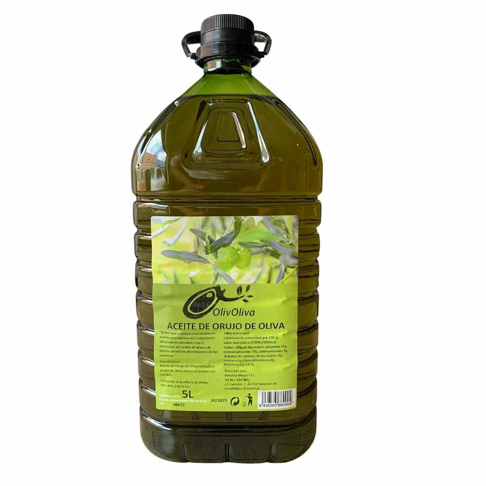 5 litros de Aceite suave de Orujo de Oliva Olivoliva
