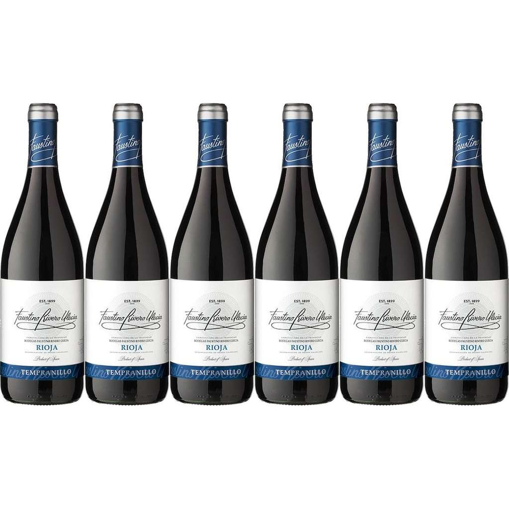 Caja 6 botellas 75 cl Faustino Rivero Ulecia Vino tinto joven DOCa Rioja