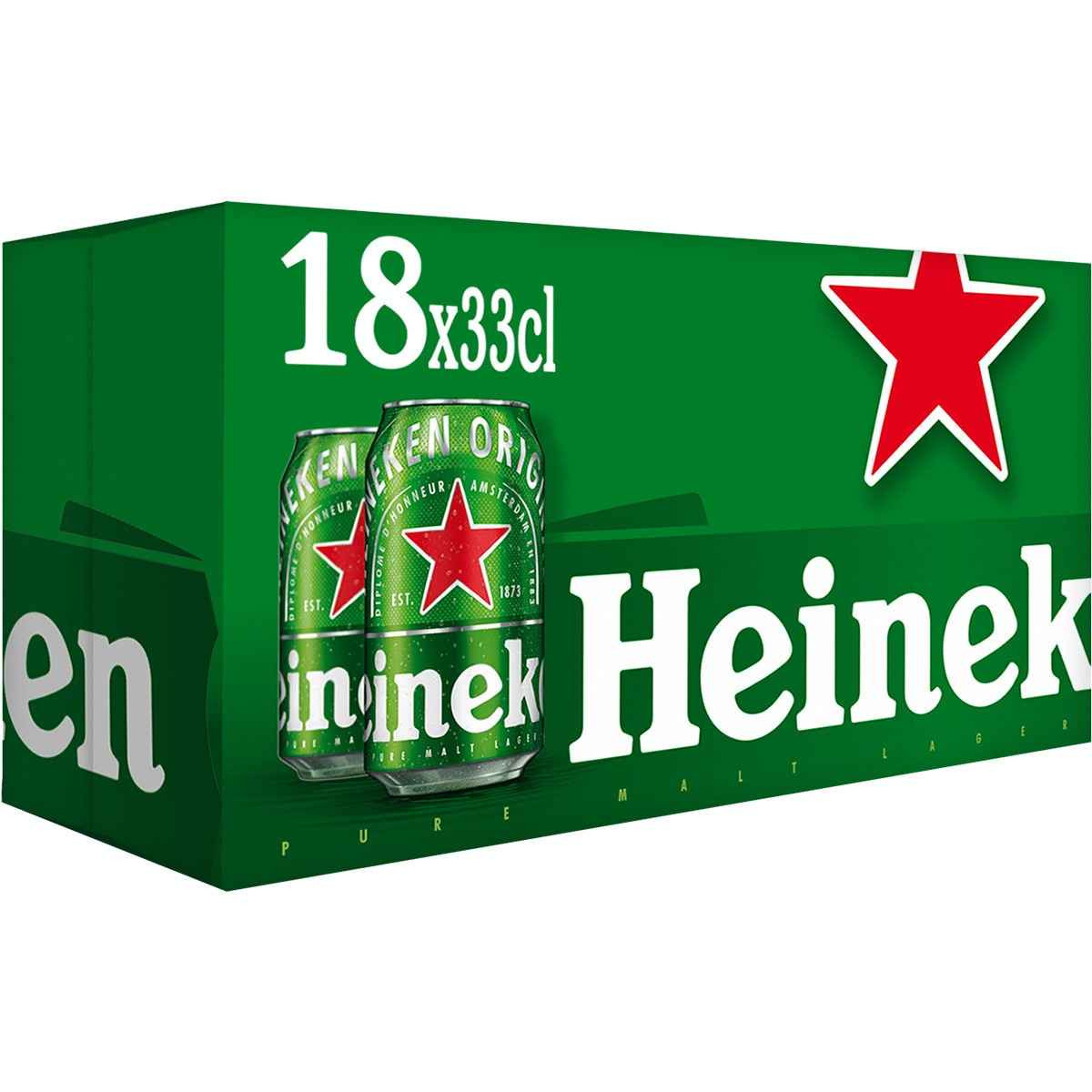 Cerveza HEINEKEN pack 18 latas