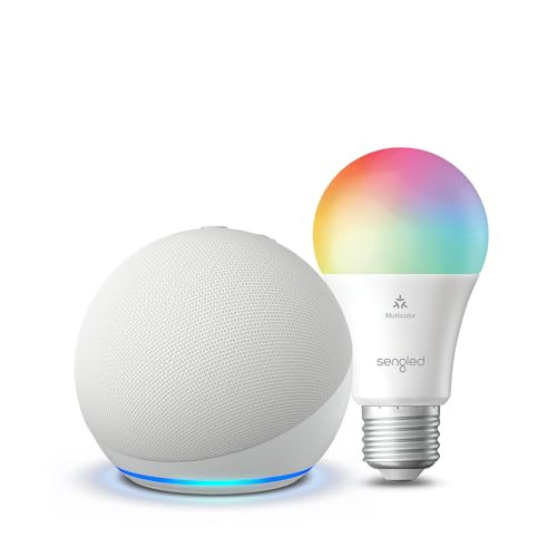 Echo Dot (5.ª generación) + Bombilla LED inteligente (E27) Alexa Sengled