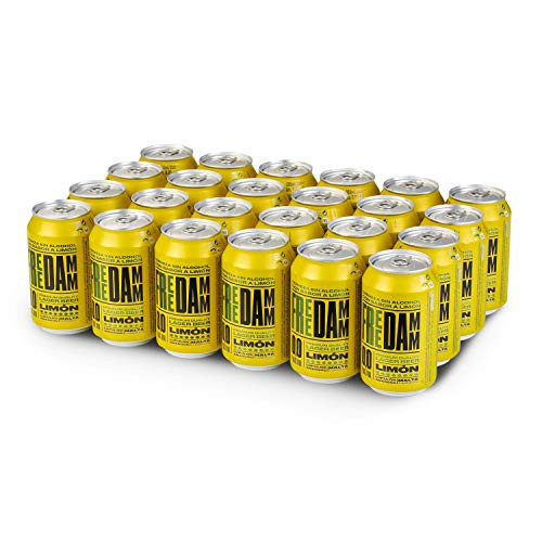 Free Damm Cerveza Limón - Paquete de 24 x 330 ml Latas individuales ...