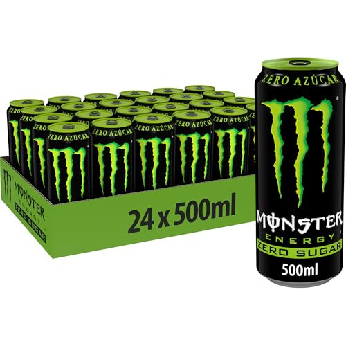 Monster Energy Green Zero Azúcar, Bebida Energética - Pack 24 latas de ...