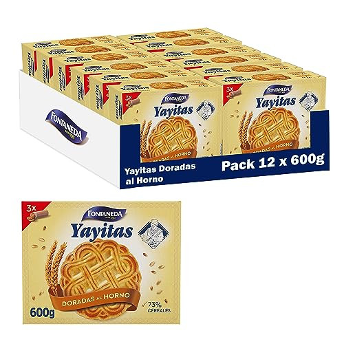 Pack de 12x Galletas Doradas al Horno con 73% de Cereales 600 g ...