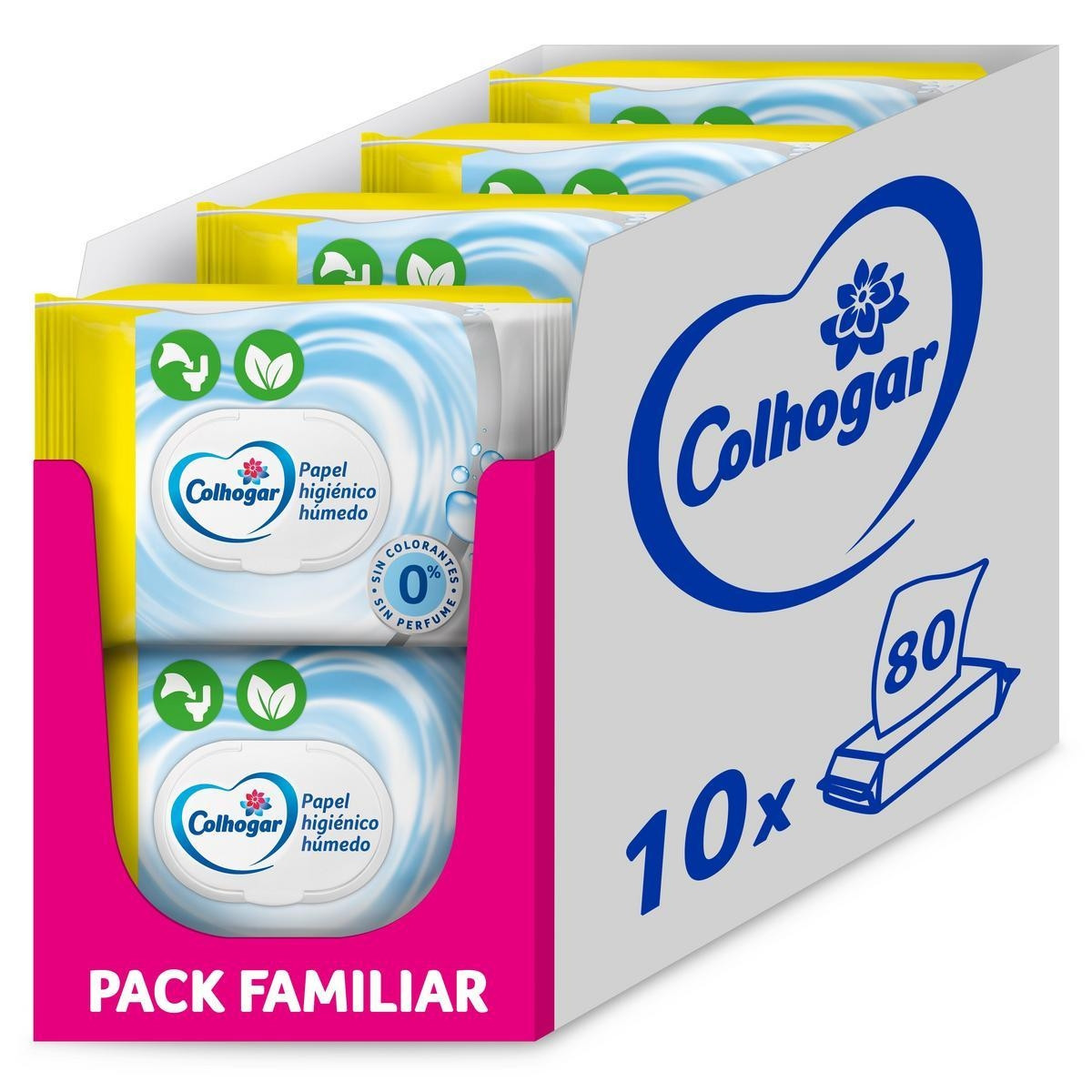 Pack de 800 Toallitas Húmedas - Colhogar Pure